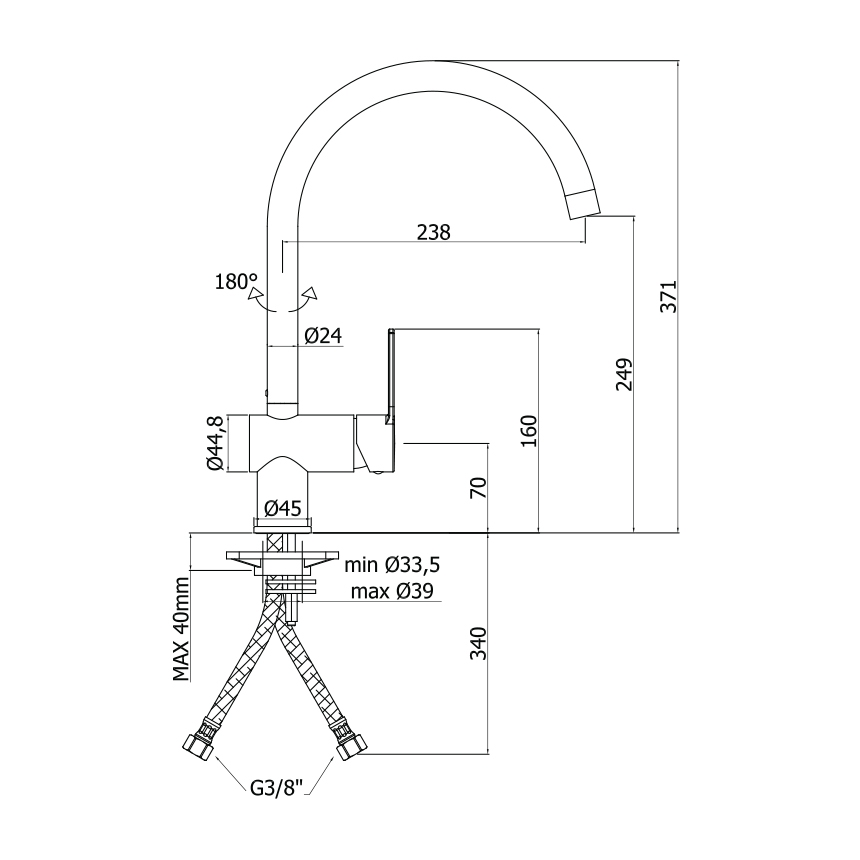 Paffoni Ringo Series RIN180CR - Plumbing Supplier Malaysia